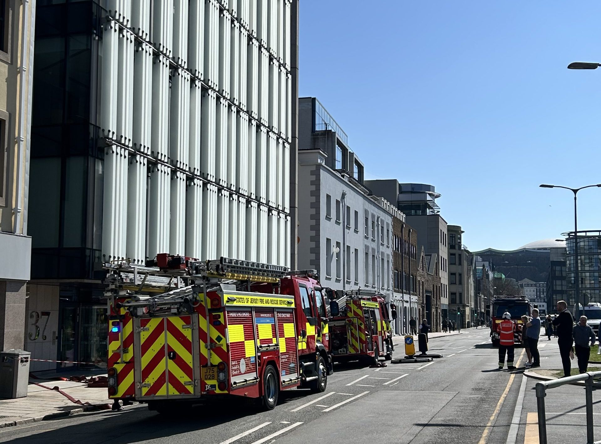 Two people rescued as firefighters tackle Esplanade office block fire ...