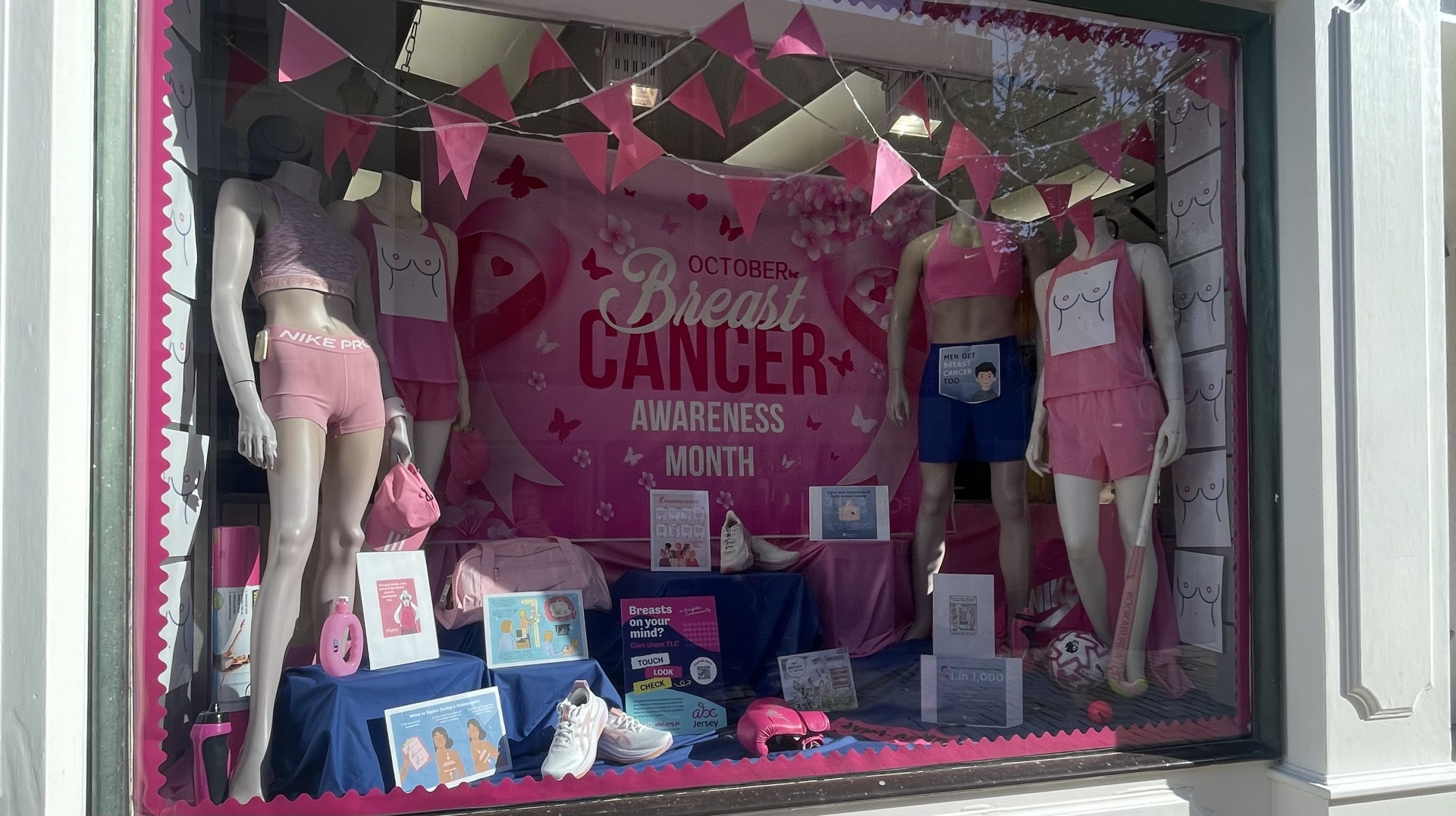Think pink! Town shop windows blush for breast cancer awareness ...
